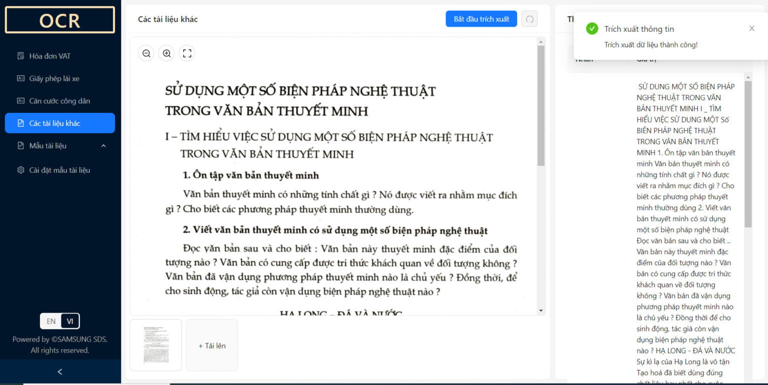 Giới thiệu về giải pháp OCR ứng dụng công nghệ AI của Samsung SDS Việt ...